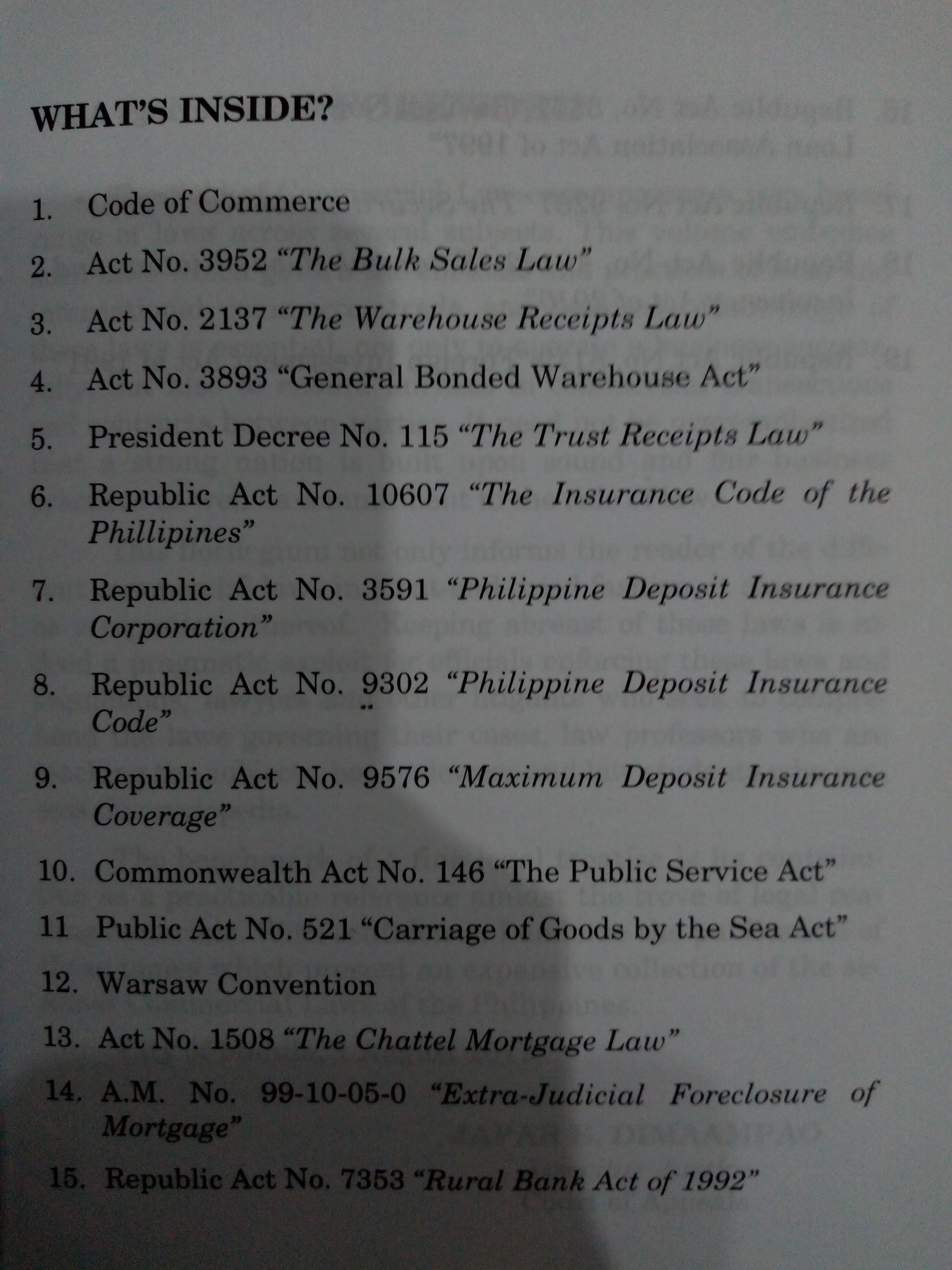 Commercial Law codal; Mercantile (Central), Hobbies & Toys, Books ...