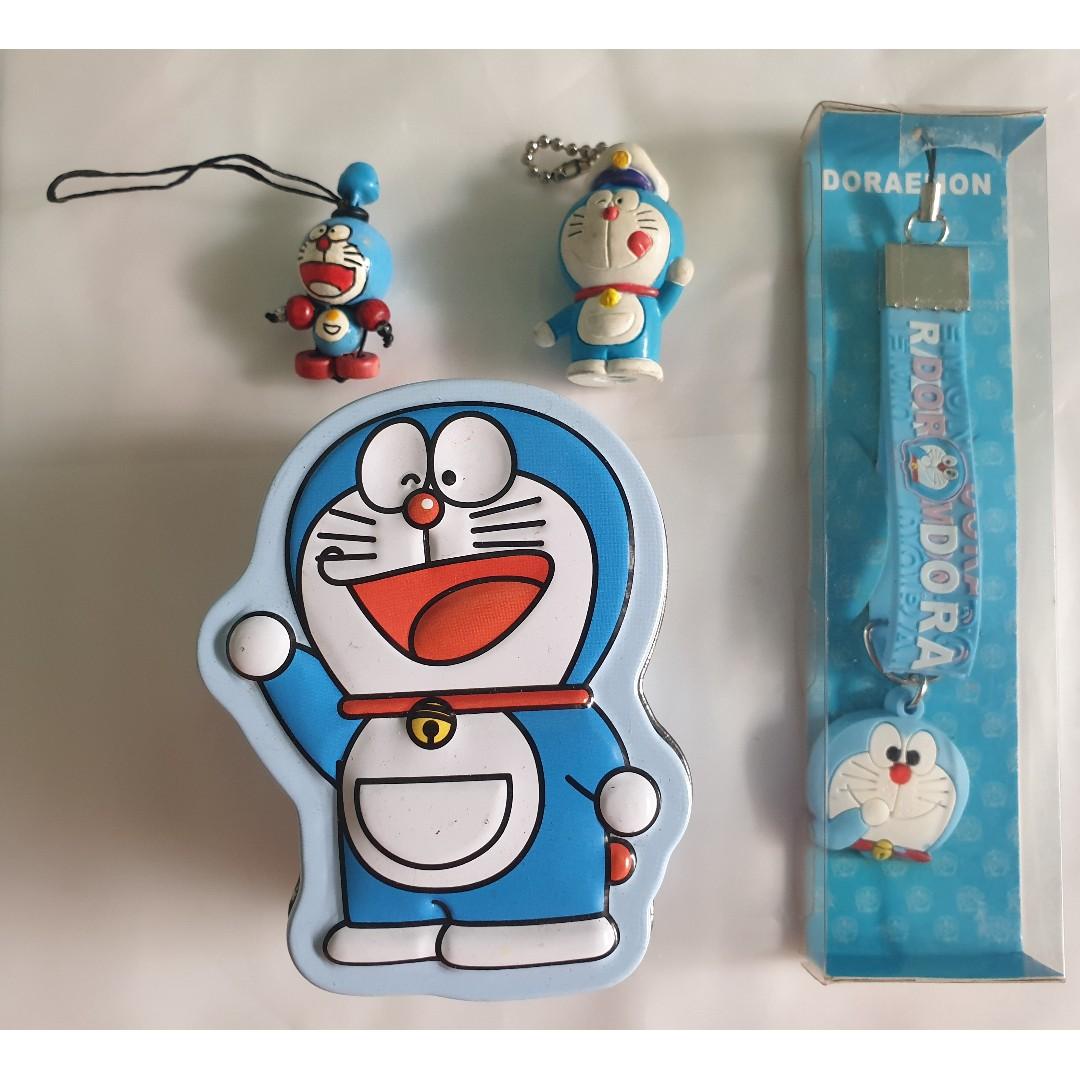 Doraemon Rope Ring Qty 3 with Container Qty 1 Cat robot from the 22nd ...