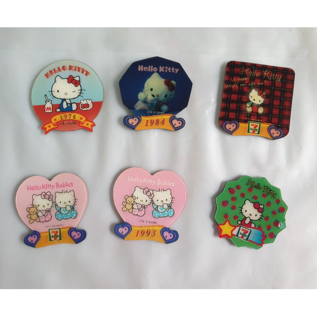 Hello Kitty Different Years indicated Fridge Metal Door Magnets Qty 6 ...