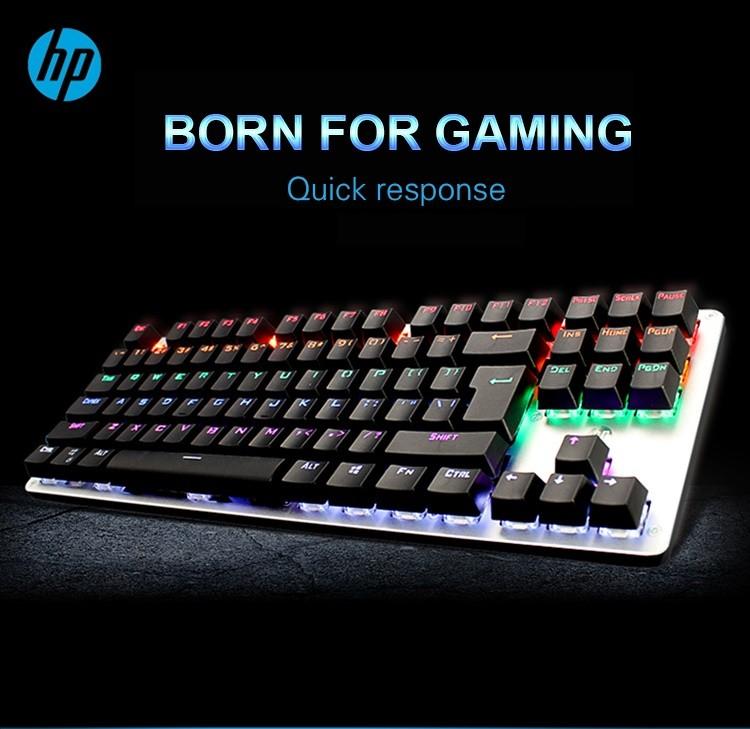 FREE DELIVERY | HP GK200 MECHANICAL GAMING KEYBOARD TKL RGB BLUE SWITCH ...