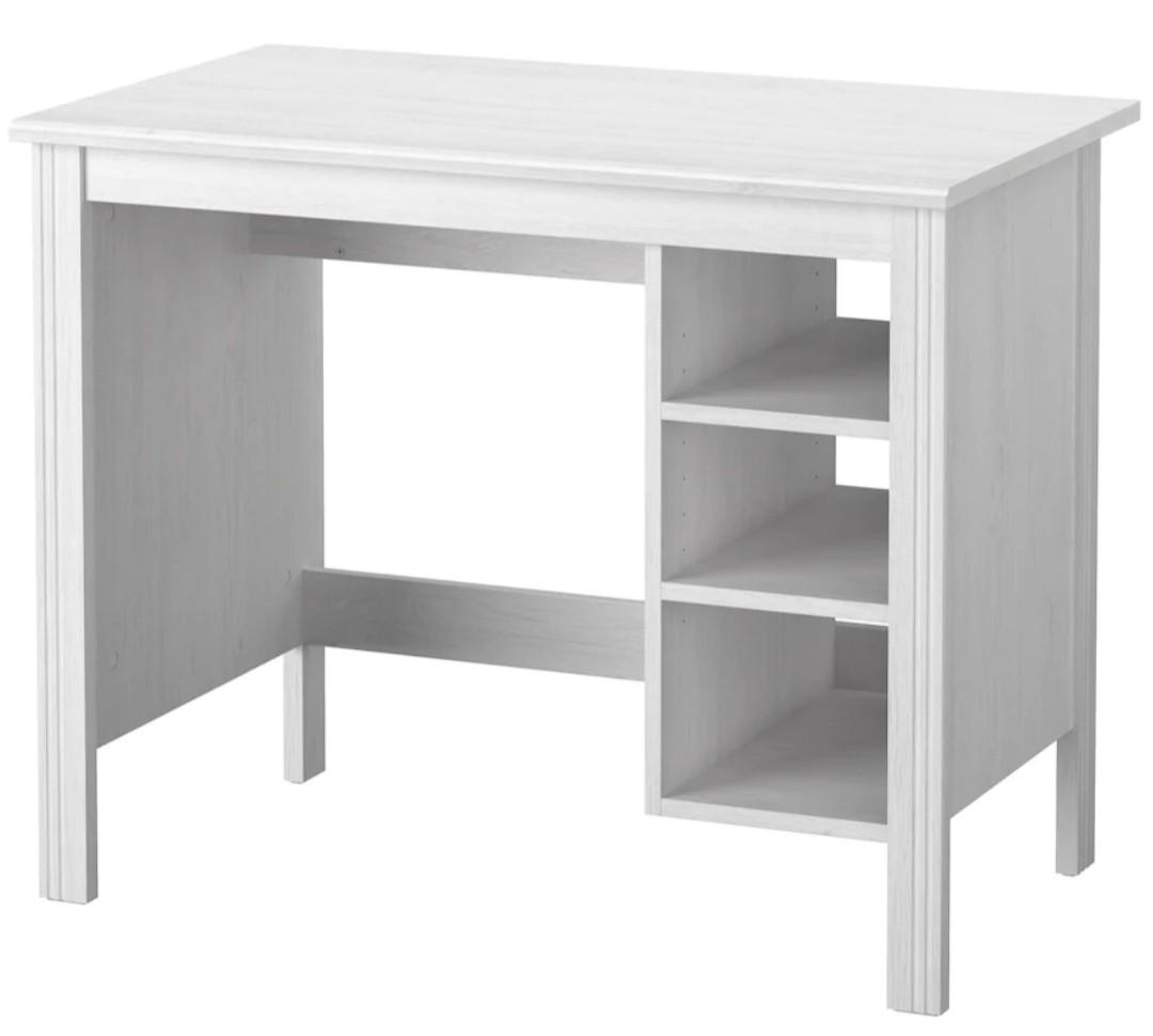 IKEA White Study Table, Furniture & Home Living, Furniture, Tables ...