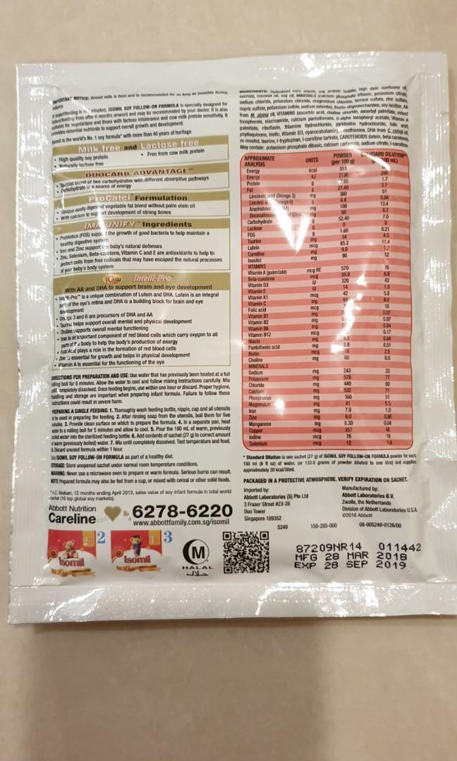 Isomil Stage 2 Soy follow-on formula, Babies & Kids, Nursing & Feeding ...