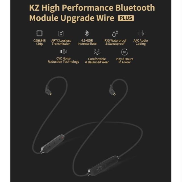KZ High Performance Bluetooth Module Upgrade Cable, Audio, Headphones ...