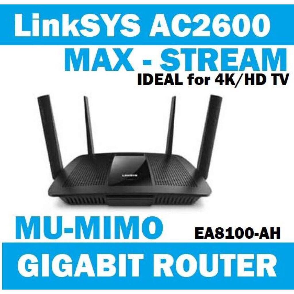 Linksys MAX-STREAM AC2600 MU-MIMO Gigabit Router, Computers & Tech ...