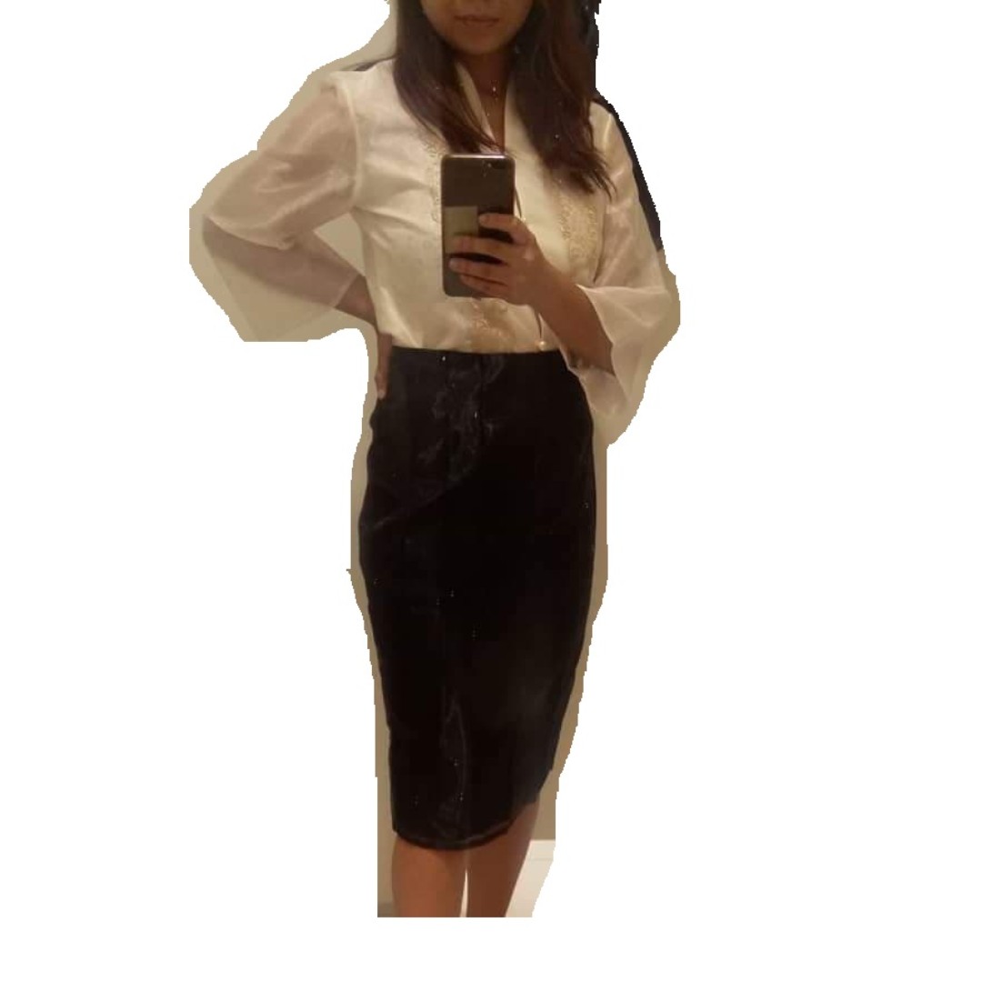 Modern Filipiniana (Terno Top and skirt), Women's Fashion, Dresses ...