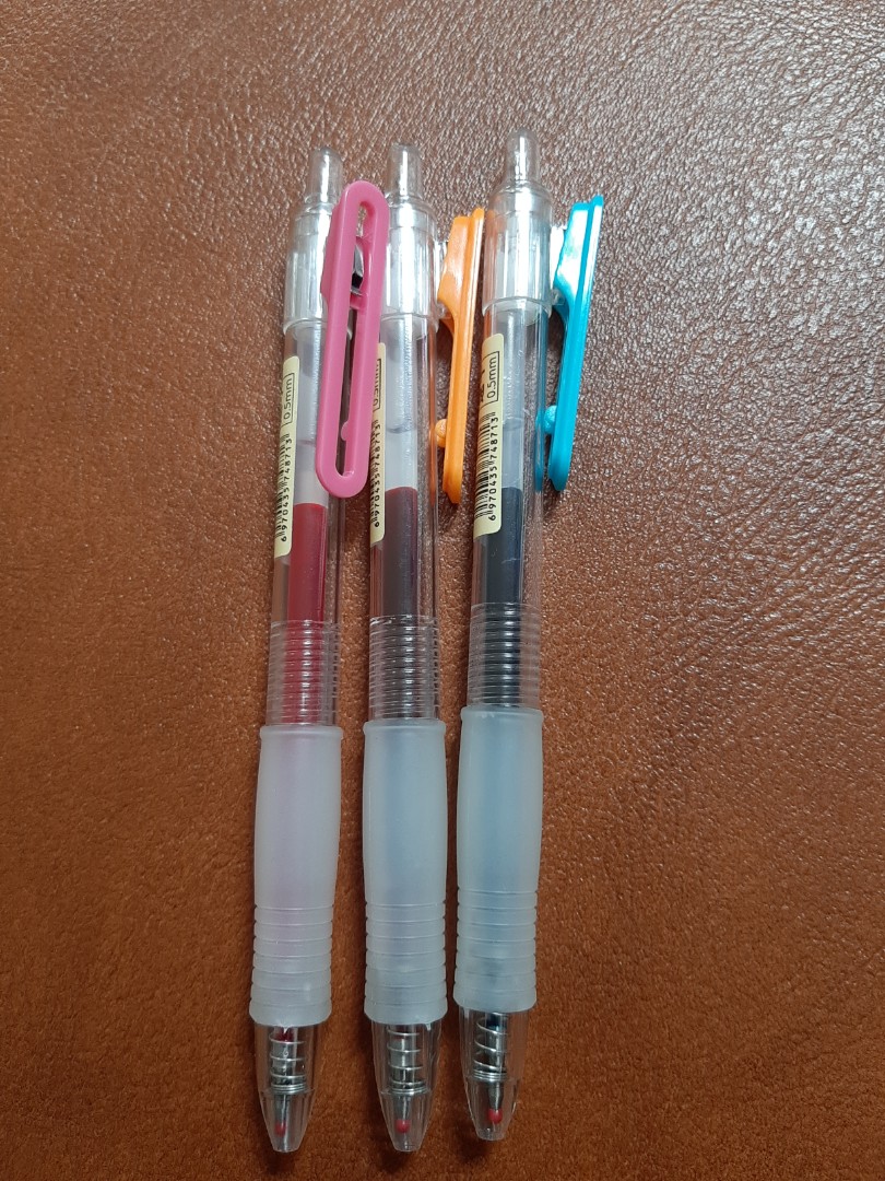 MUJI STYLE RETRACTABLE COLORED PENS, Hobbies & Toys, Stationary & Craft ...
