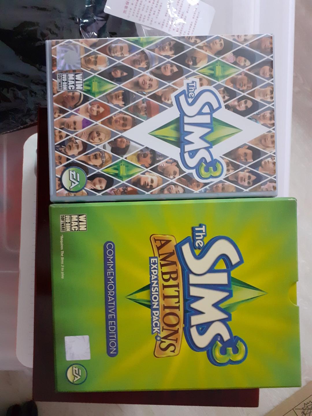 PC Sims 3 and sims 3 ambitions commemorative version, Video Gaming ...