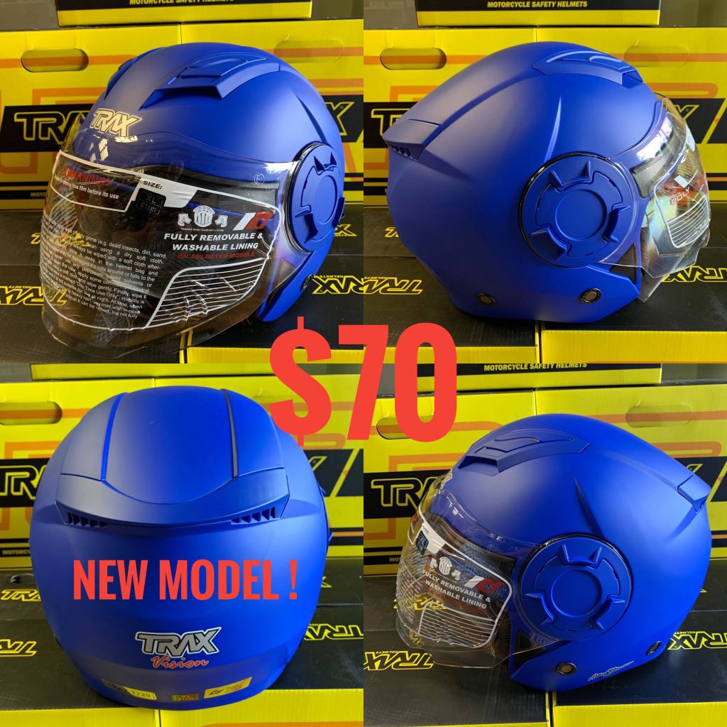 Trax T729 Helmet, Motorcycles, Motorcycle Apparel on Carousell