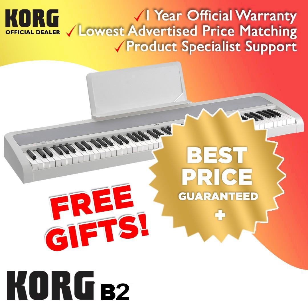KORG B2 Digital Piano White/Black (Korg B1 Successor) (b2/b1 successor ...