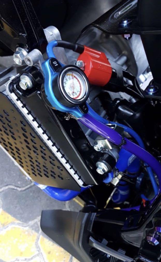 Aerox radiator gauge cap, Motorcycles, Motorcycle Accessories on Carousell