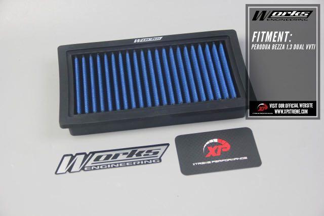 AIR FILTER WORKS ENGINEERING PERODUA BEZZA 1.3 DUAL VVTI 16-PRESENT ...