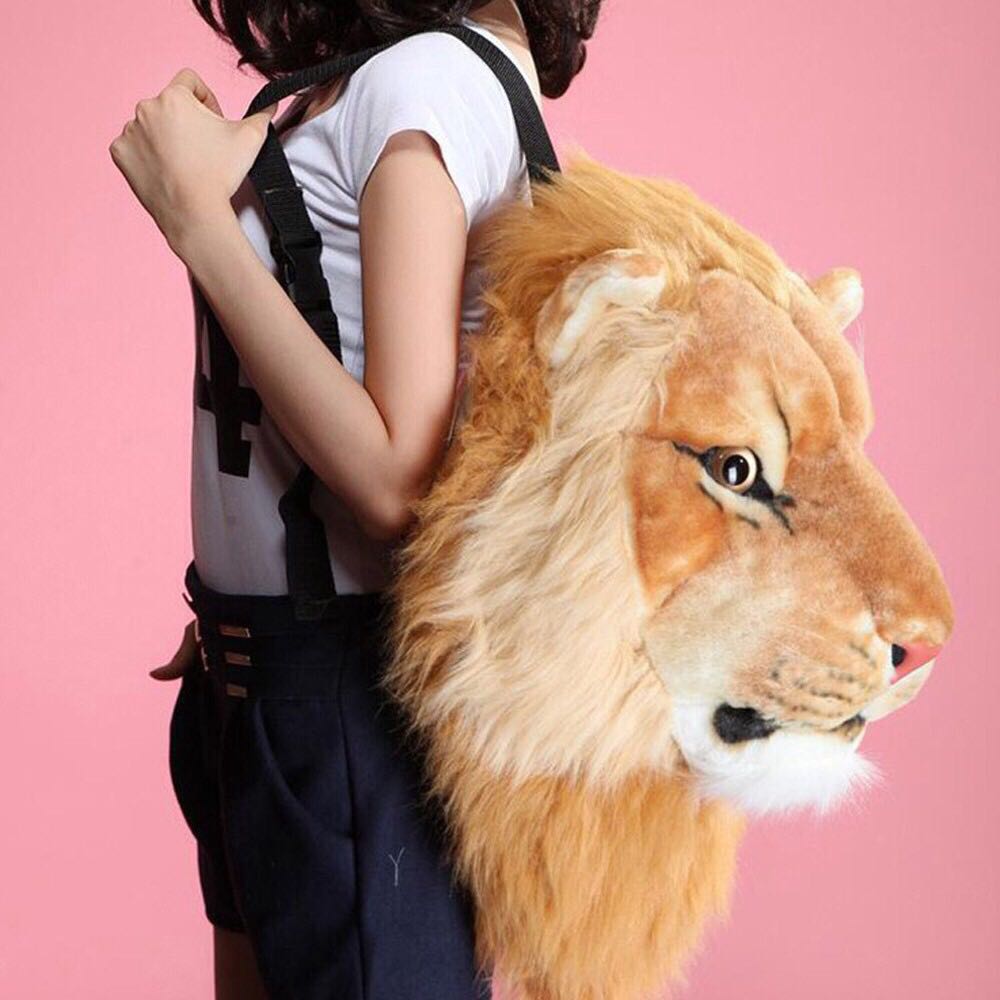 Animal Head Backpack, Women's Fashion, Bags & Wallets, Backpacks on ...
