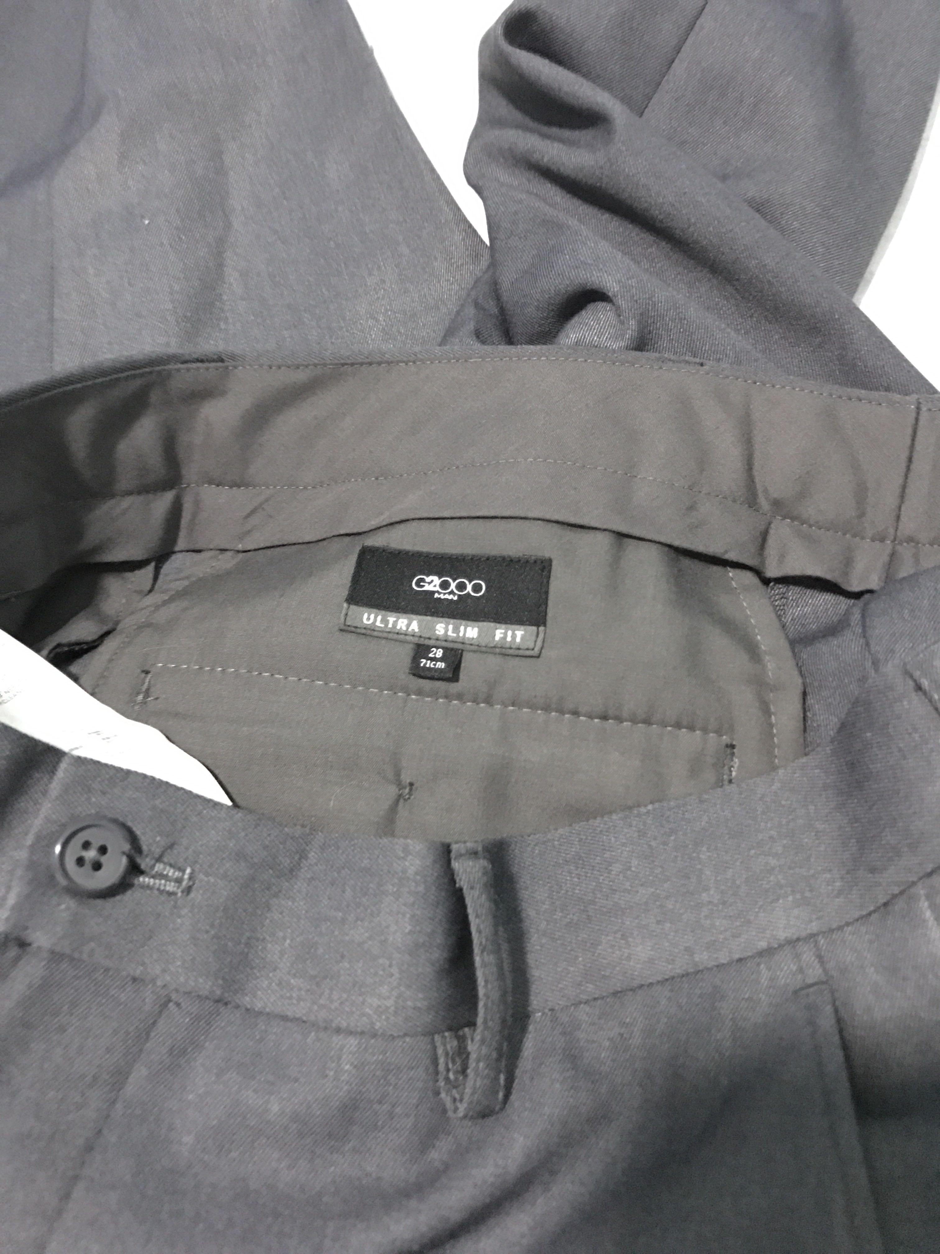 [Brand New] Business Pants (G2000) Ultra Slim Fit Grey, Men's Fashion ...