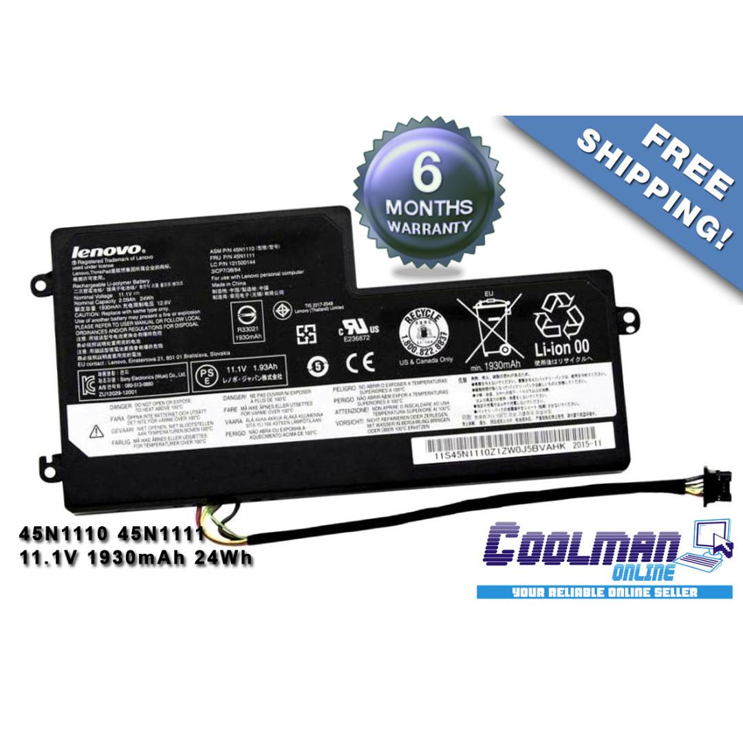 Genuine Lenovo 45N1110 45N1111 Internal Laptop Battery for LENOVO ...