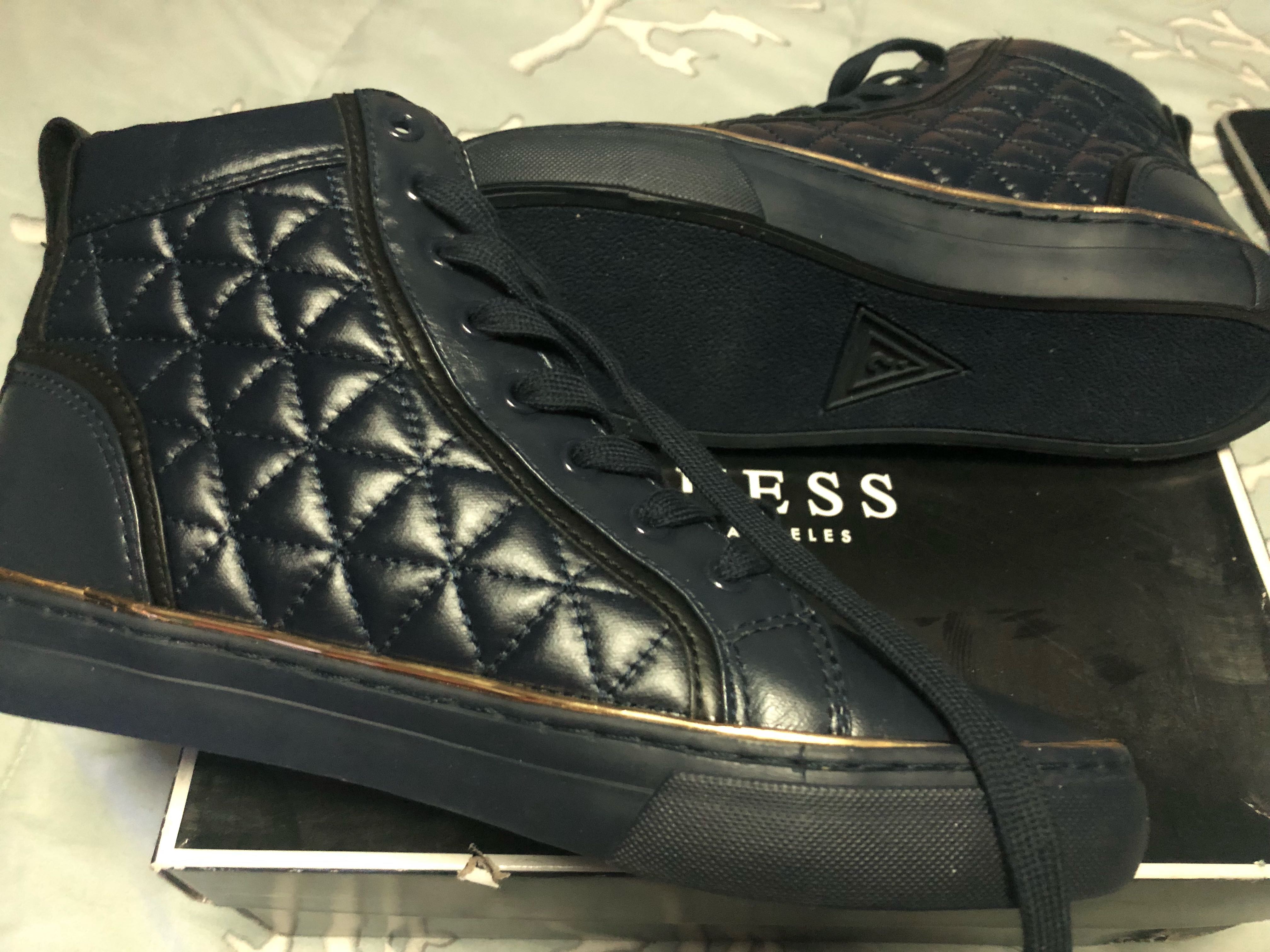 Guess Unisex sneakers - quilted high top sneakers, Women's Fashion ...