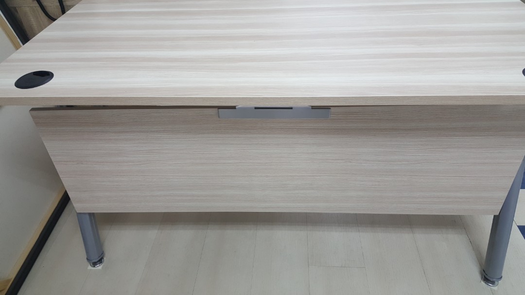 Home office table / work station with pedestal, Furniture & Home Living ...