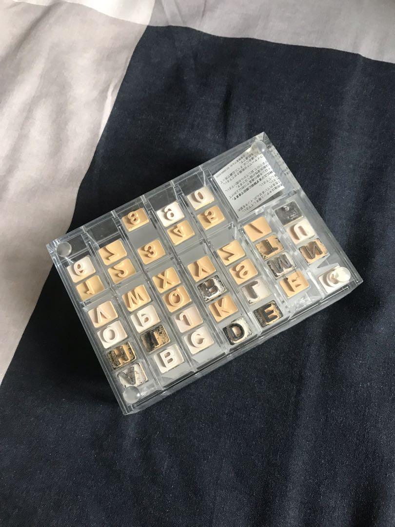 MUJI alphabet stamps in acrylic, Hobbies & Toys, Stationery & Craft ...