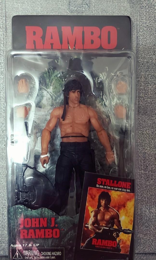 NECA RAMBO II 第一滴血續集 史泰龍 7 吋 ACTION FIGURE絕版品, 興趣及遊戲, 玩具 & 遊戲類 - Carousell