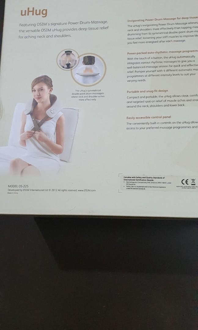 Osim uHug, Health & Nutrition, Massage Devices on Carousell