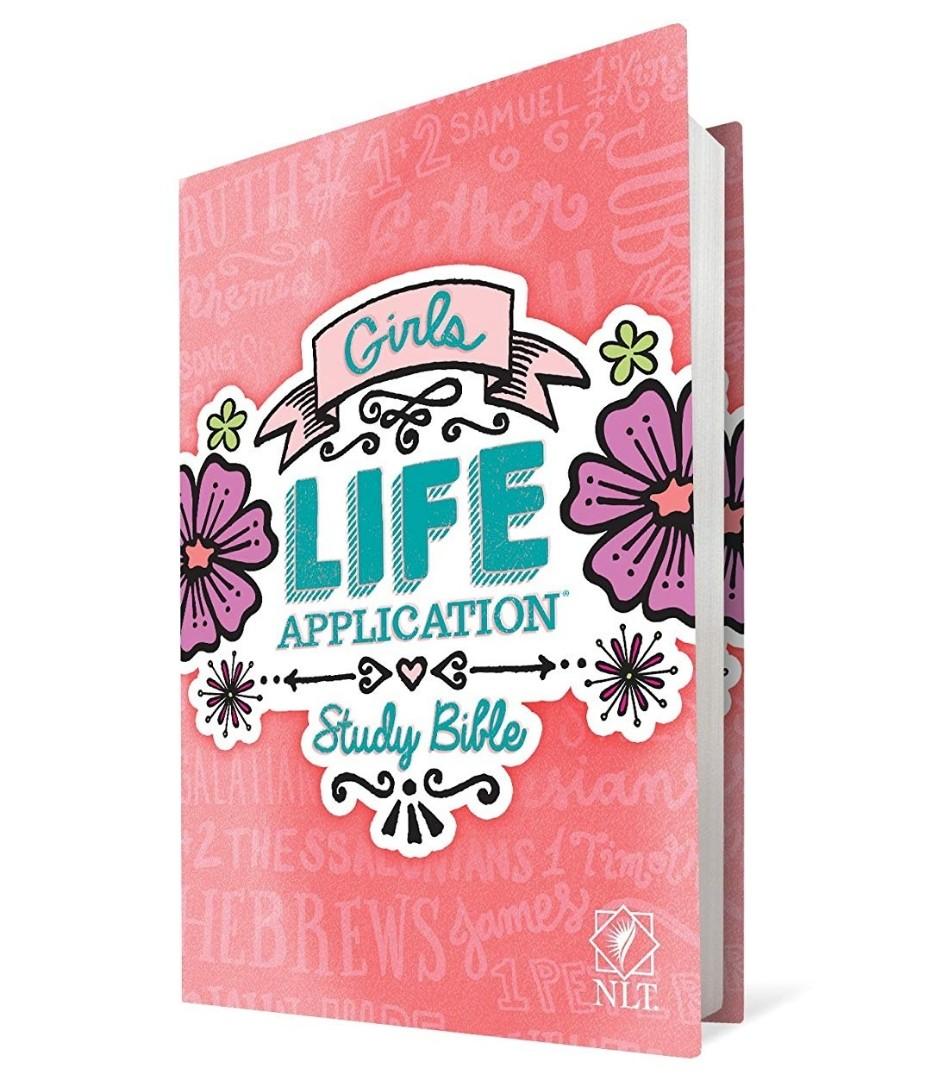 BN Girls Tween Teens Life Application Study Bible NLT, Pink Hardcover ...