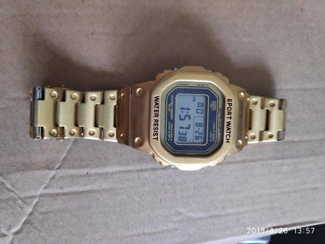 Sanda Matt gold digital watch, Mobile Phones & Gadgets, Wearables ...