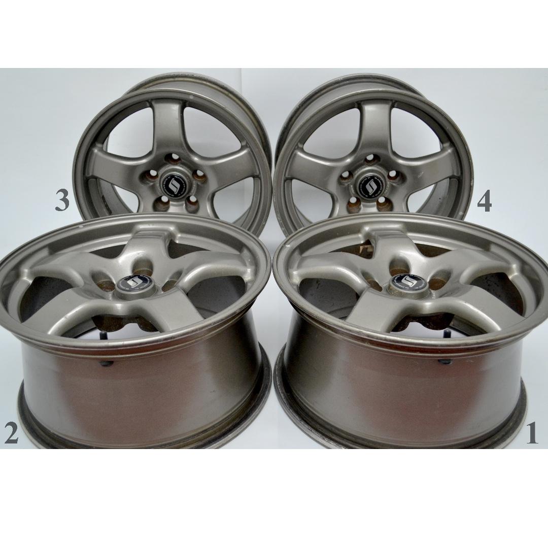 T3-17 NISSAN SKYLINE GTR R32 BNR32 OEM BBS RIM 16"x8J 5x114 +30 JAPAN ...