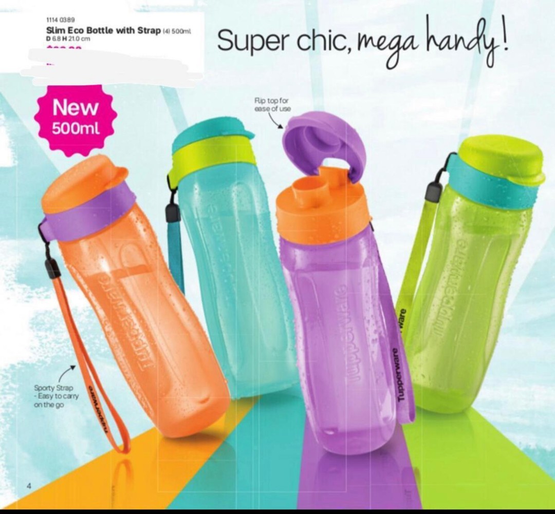 Tupperware Eco Bottle 500ml, Furniture & Home Living, Kitchenware ...
