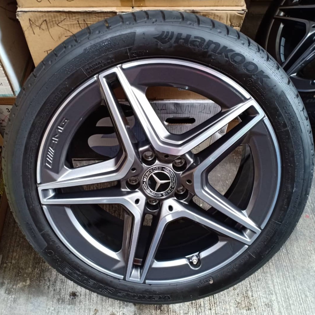 18" Mercedes Benz OEM rims & Hankook tyres, Car Accessories, Tyres ...