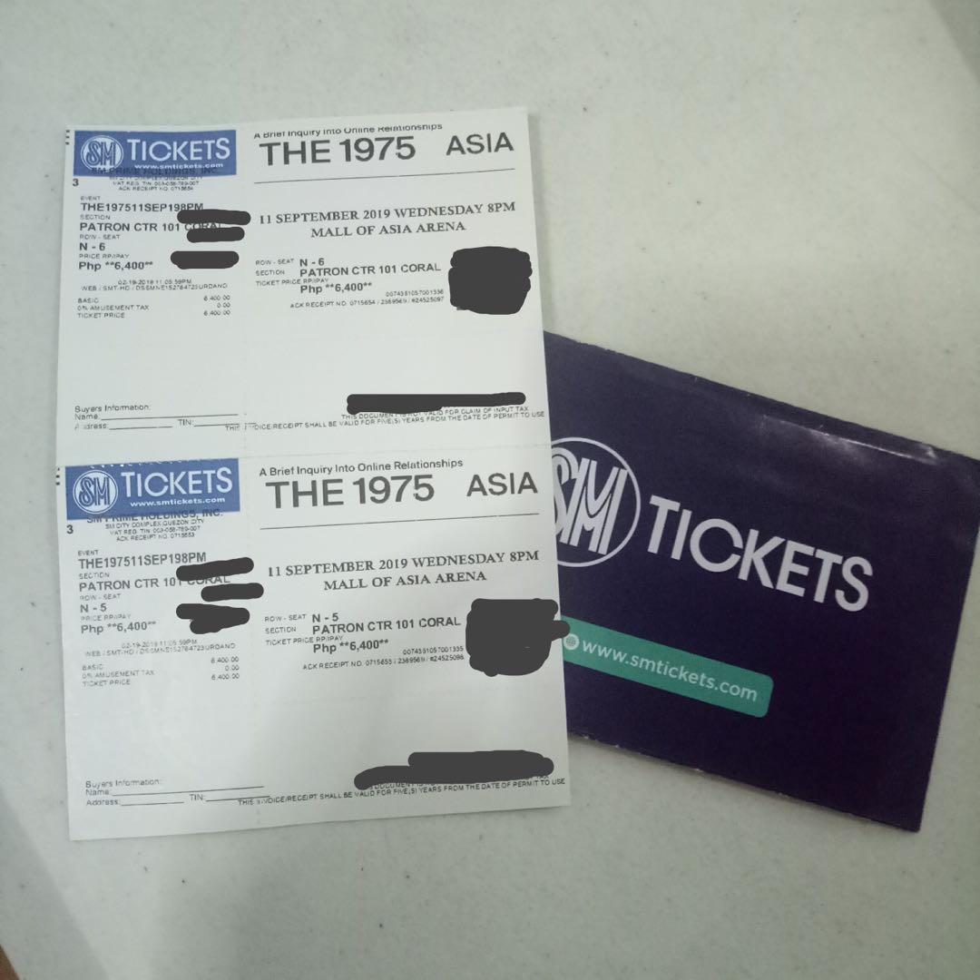 1975 patron center tickets, Tickets & Vouchers, Event Tickets on Carousell