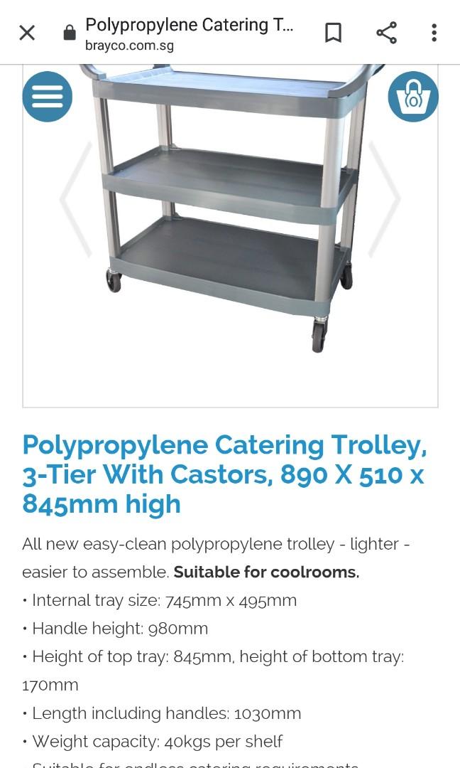 3 tier canteen trolley, Everything Else on Carousell