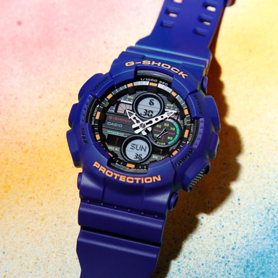 CASIO G-SHOCK GA-140 series GA-140-6A GSHOCK GA140, 男裝, 手錶及配件, 手錶 ...