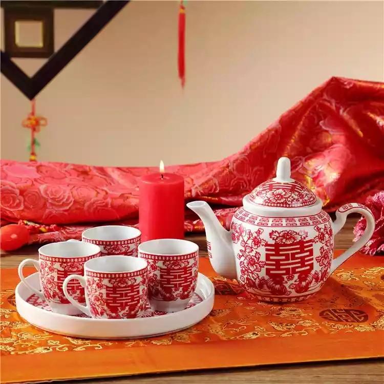 Chinese Wedding Ceremony Tea Set, Furniture & Home Living, Kitchenware ...