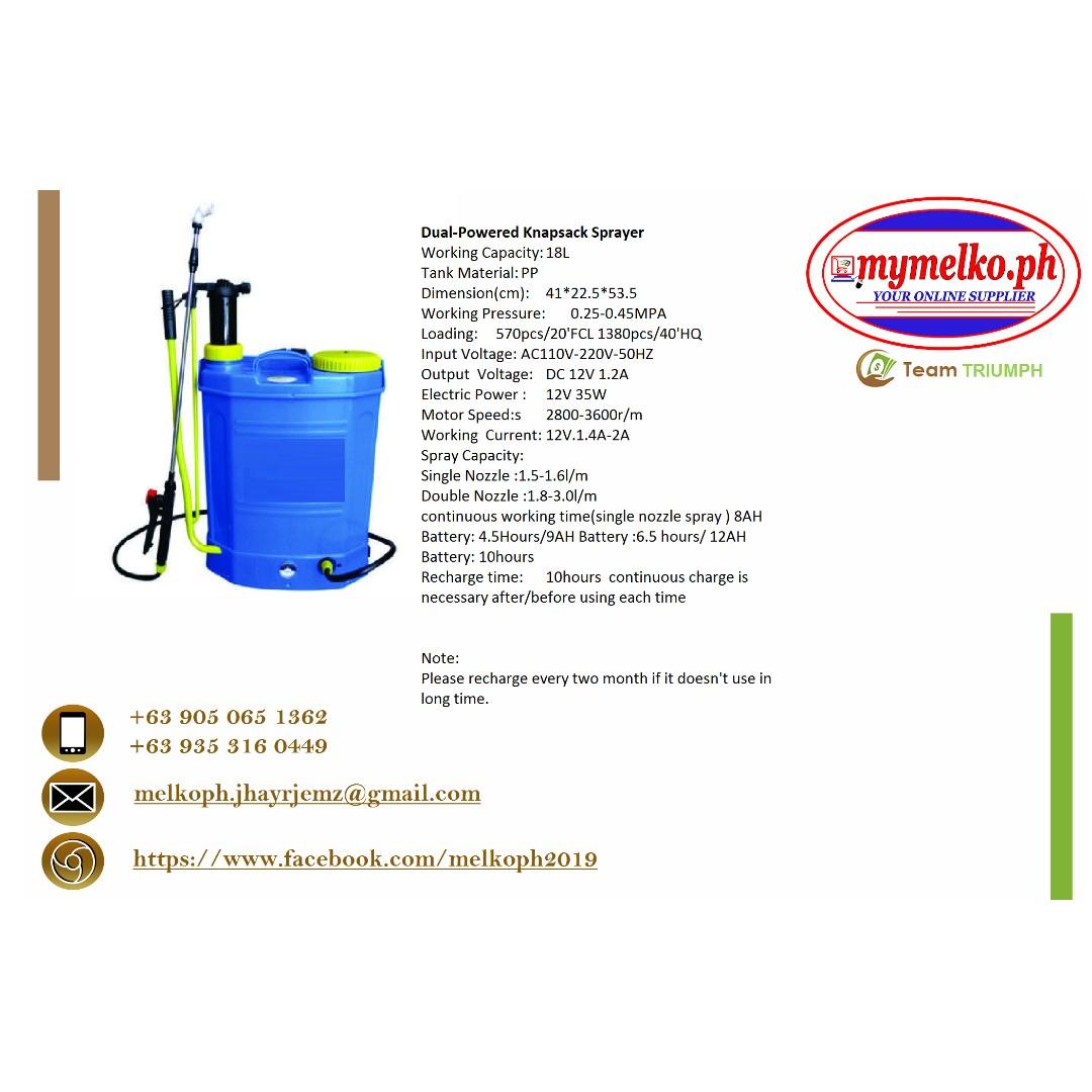 Dual Powered Knapsack Sprayer, Furniture & Home Living, Gardening ...