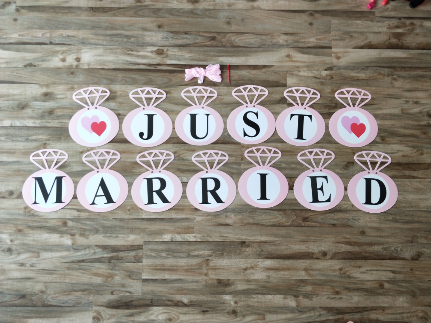 Just Married Banner, Hobbies & Toys, Stationery & Craft, Occasions ...