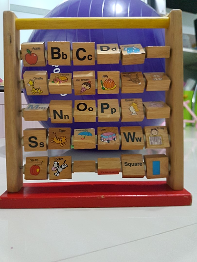 Letters of alphabet spinning tiles for letter recognition, Hobbies ...