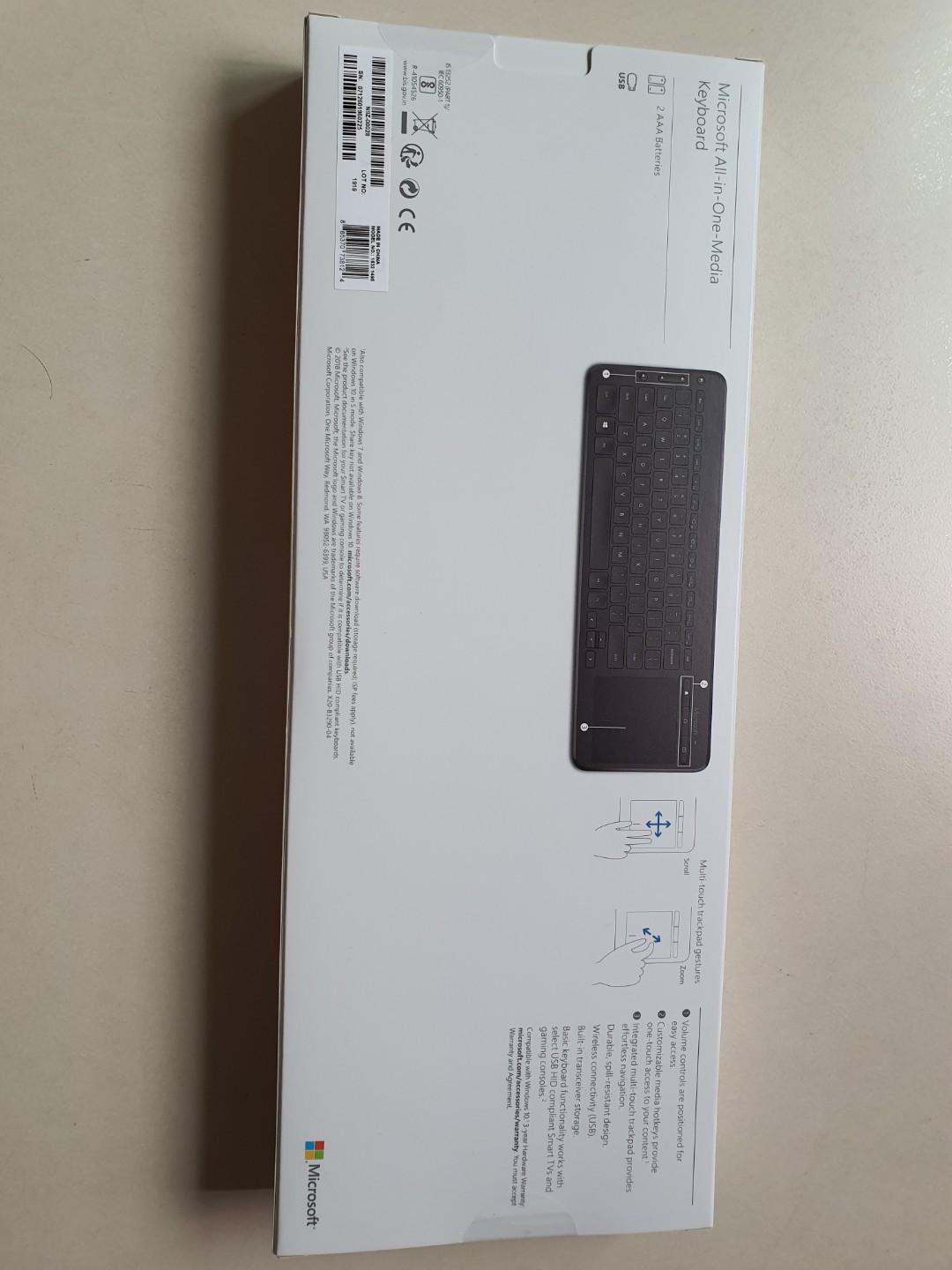 Microsoft Wireless All-In-One Media Keyboard, Computers & Tech, Parts ...