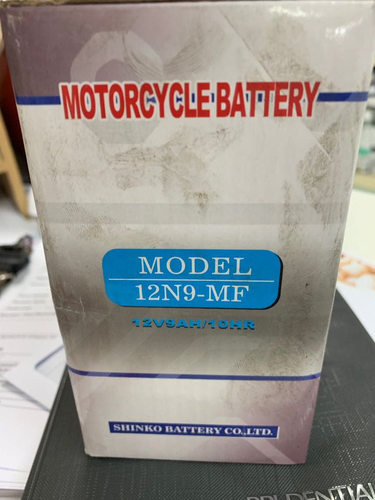 Motorcycle battery 12N9-MF shinko, Motorcycles, Motorcycle Accessories ...