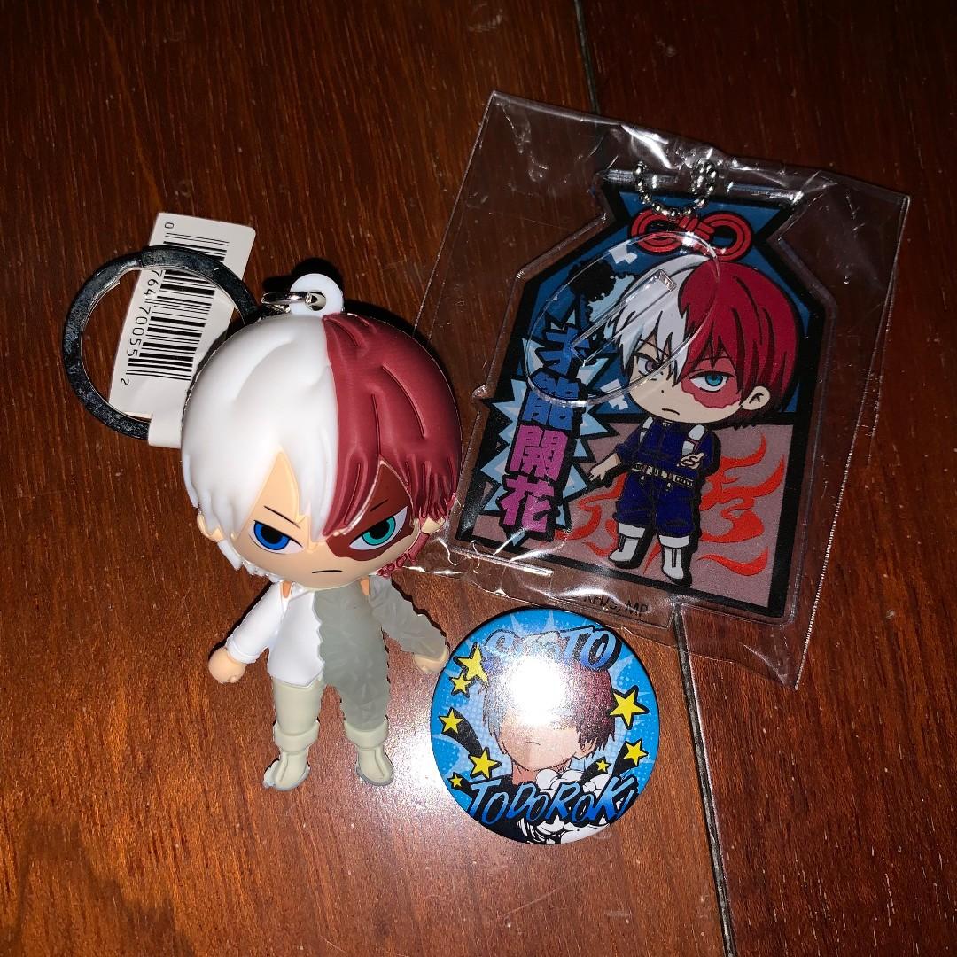 MY HERO ACADEMIA - TODOROKI SHOTO - KEYCHAIN + BADGE, Hobbies & Toys ...