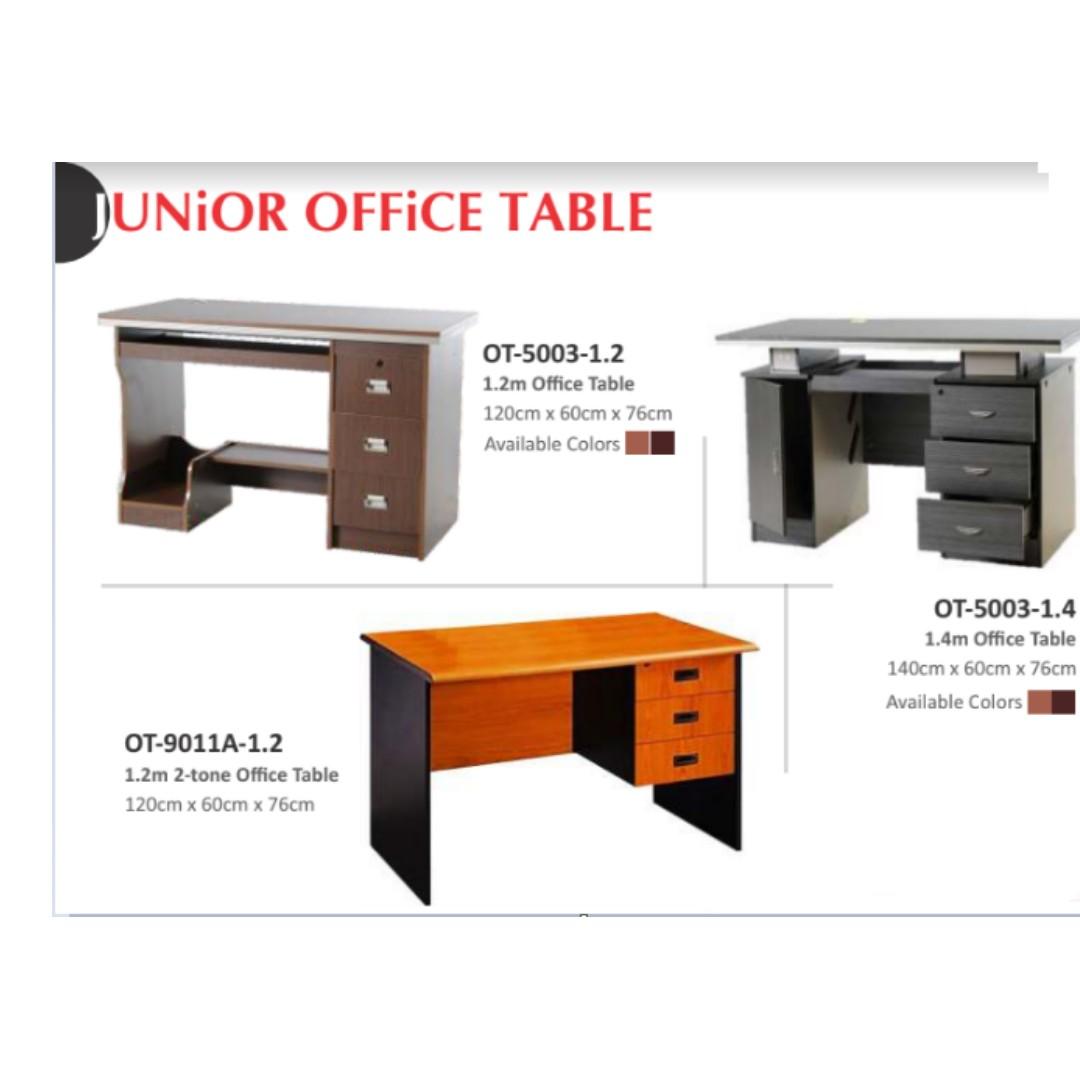 Office table with side and center drawers, Furniture & Home Living ...