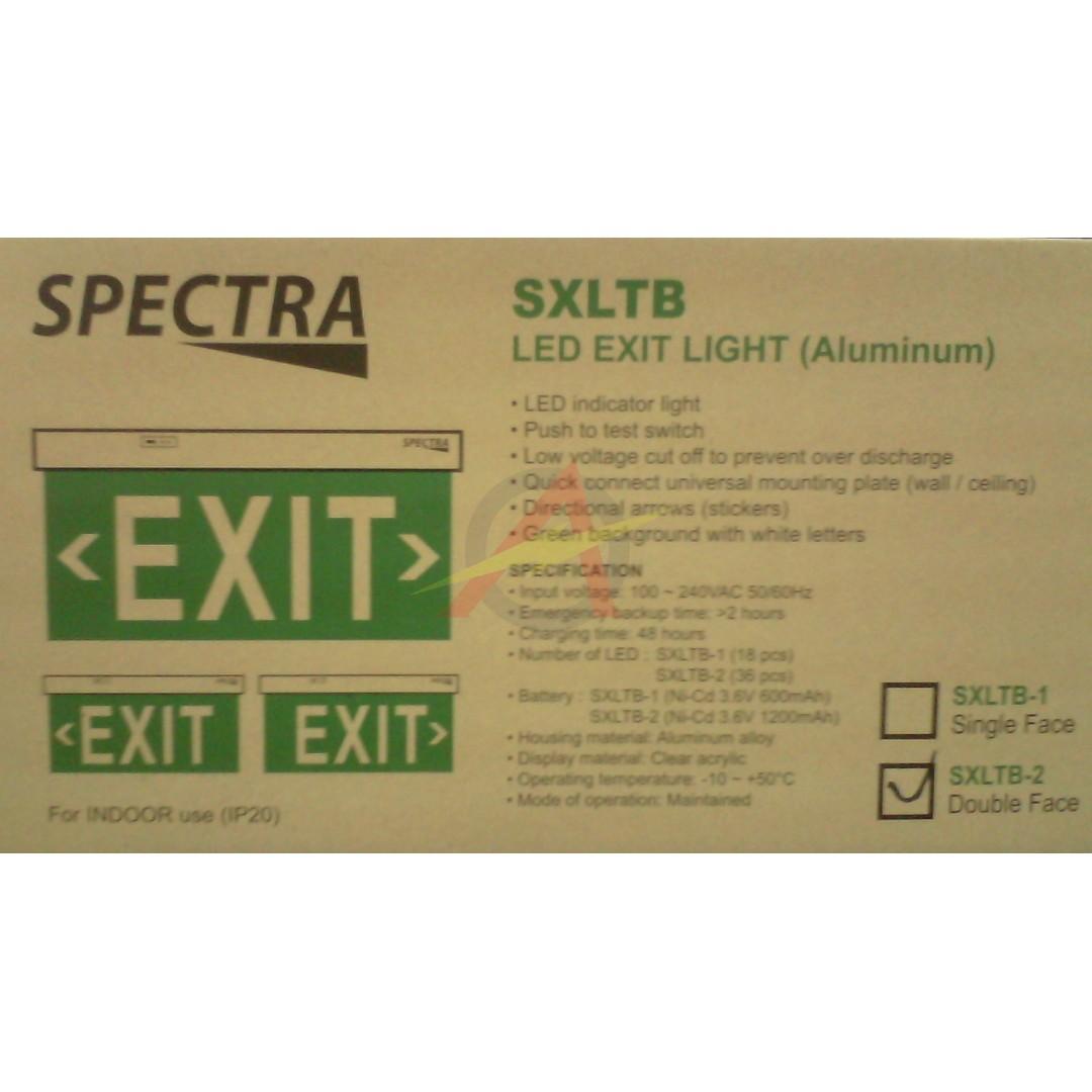 Spectra LED Aluminum Exit Light Exit Sign, Furniture & Home Living ...