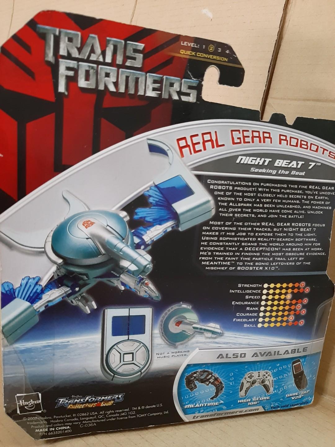 Transformers 2007 Movie Night Beat 7 Real Gear Robots, Hobbies & Toys ...