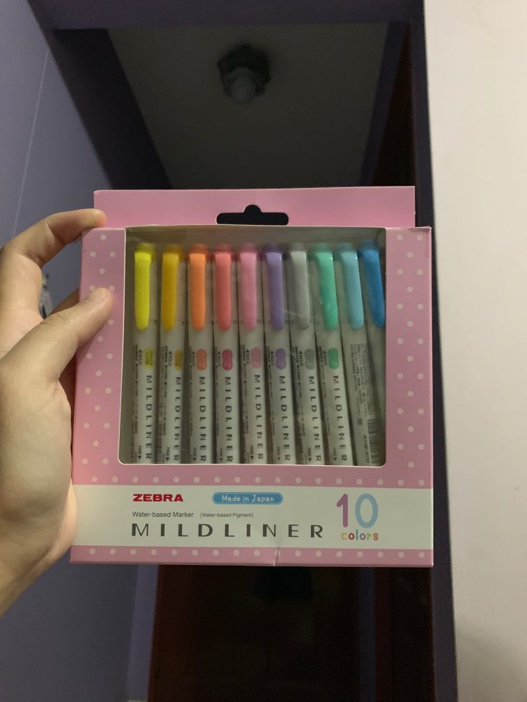 Zebra Mildliner 10 colours, Hobbies & Toys, Stationery & Craft, Other ...