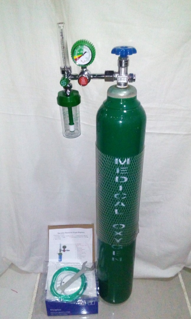 20lbs Complete set medical oxygen tank, Health & Nutrition, Medical ...