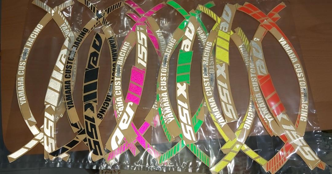Aerox 155 Rim Sticker, Motorcycles, Motorcycle Accessories on Carousell