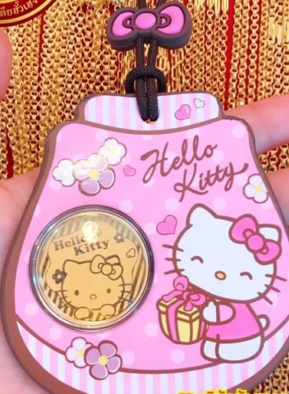 Authenthic Hello Kitty Gold Coin 999.9, Women's Fashion, Jewelry ...