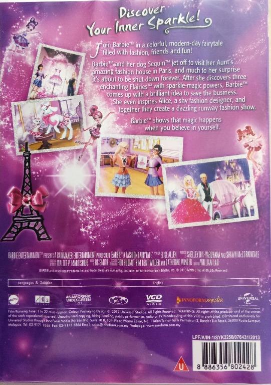 Barbie A Fashion Fairytale Movie VCD, Hobbies & Toys, Music & Media ...