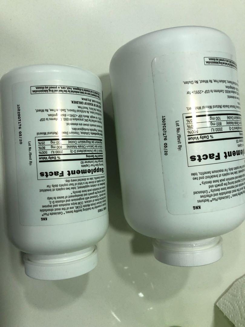 GNC Calciumate 800 calcium vitamin for bones, Health & Nutrition ...