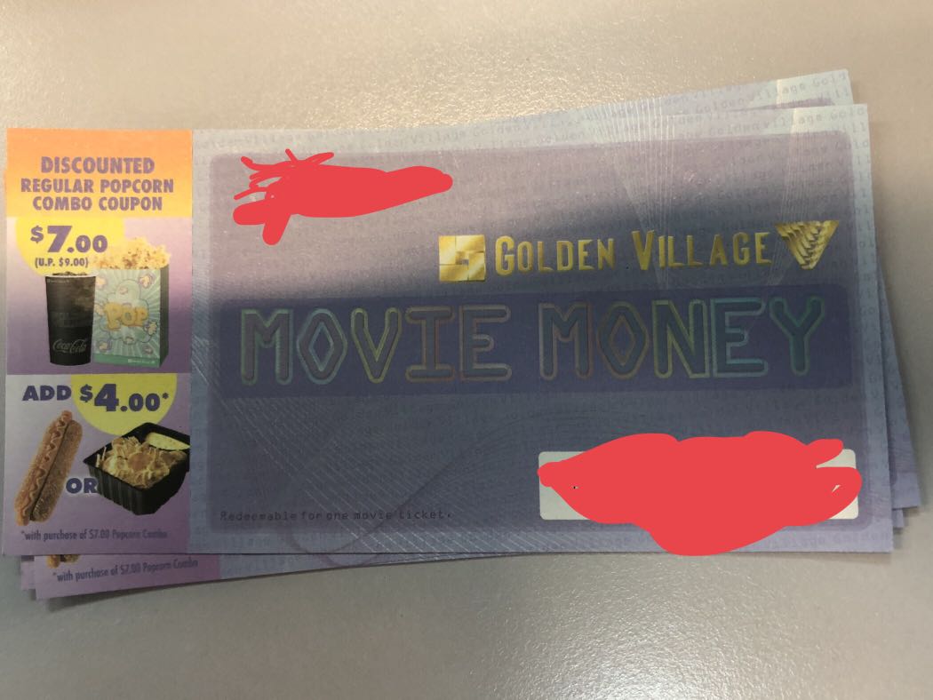 Golden Village Movie Tickets, Tickets & Vouchers, Vouchers on Carousell