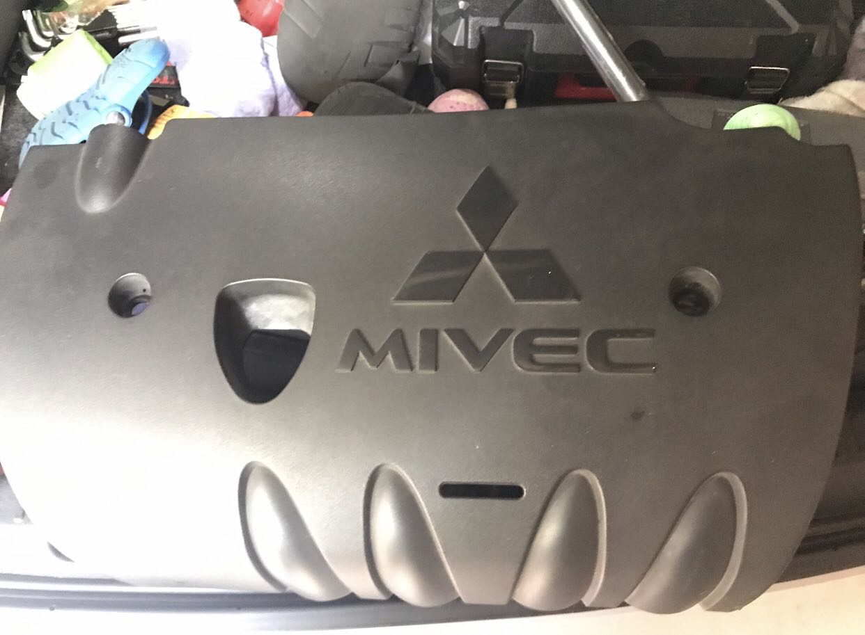 Lancer gt mivec plastic engine cover, Auto Accessories on Carousell
