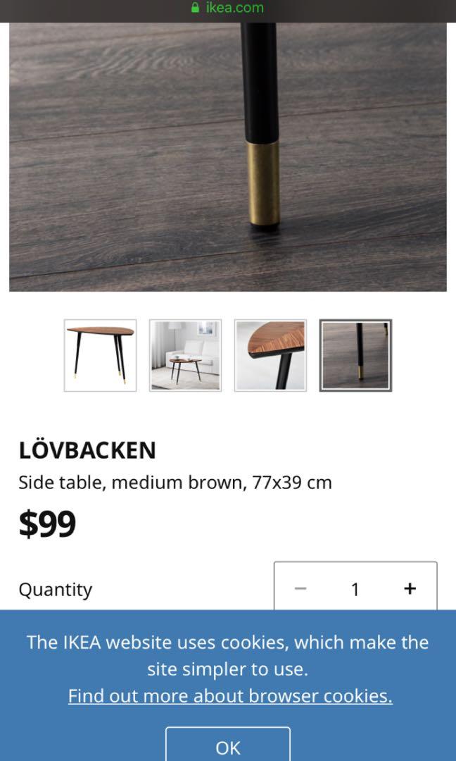 Lovbacken Ikea side table, Furniture & Home Living, Furniture, Tables & Sets on Carousell
